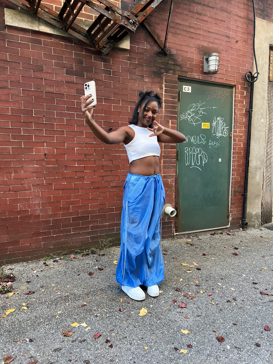 Blue Parachute Pants – Alien Earth Designs